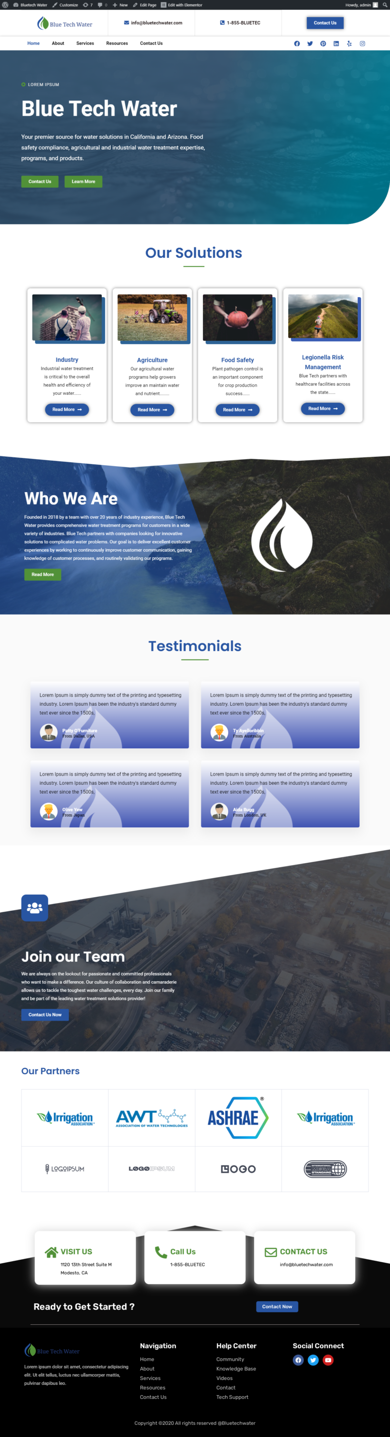 The all new BlueTechWater.com - Target My Site